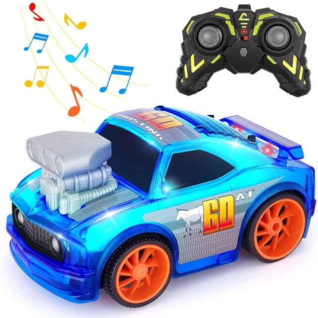 2.4GHZ RC CAR for Kids 3–7 – LED Lights, Music, Toddler Remote Control ...