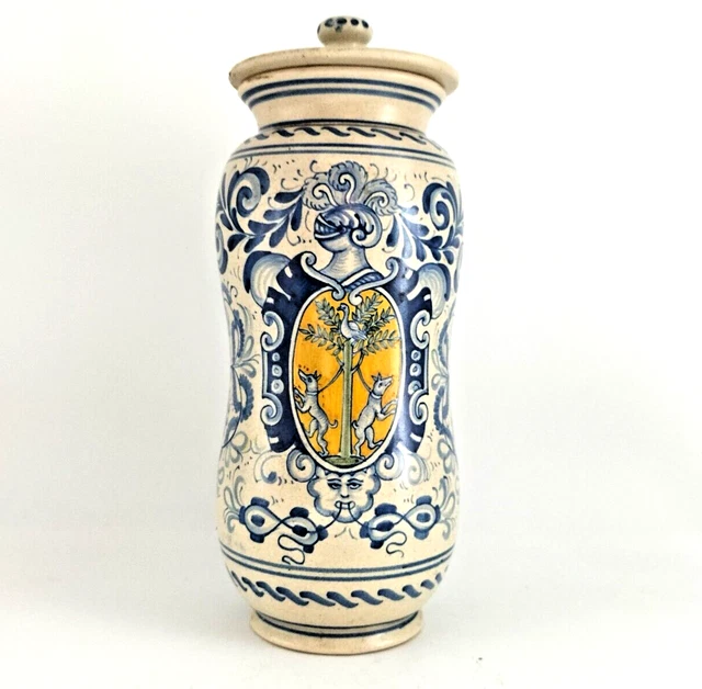 ALBARELLO DIPINTO CON stemma nobiliare, Grazia Deruta Italia EUR 120,00 ...