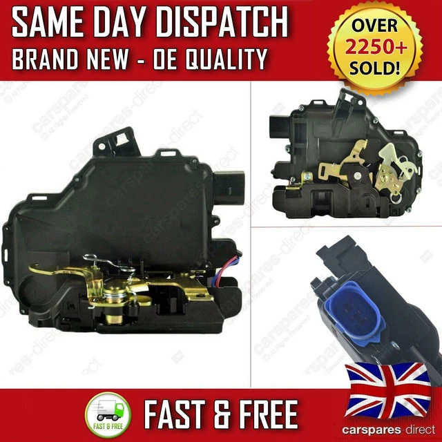 VW POLO 9N Mk4 Rear Right Door Lock Actuator Mechanism Driver Side 2001 ...