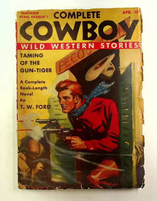 COMPLETE COWBOY NOVEL Magazine Pulp Apr 1942 Vol. 3 #5 GD- 1.8 Low ...