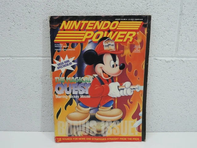 VINTAGE NINTENDO POWER Volume 44 Mickey Mouse Mario Paint with Poster ...