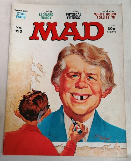 MAGAZINE - MAD Magazine UK Issue No #193 Star Wars Leonard Nimoy White ...