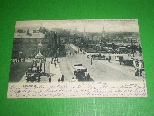 CARTOLINA TRAM / Tramway - Rothesay - Esplanade 1902 EUR 9,99 - PicClick IT