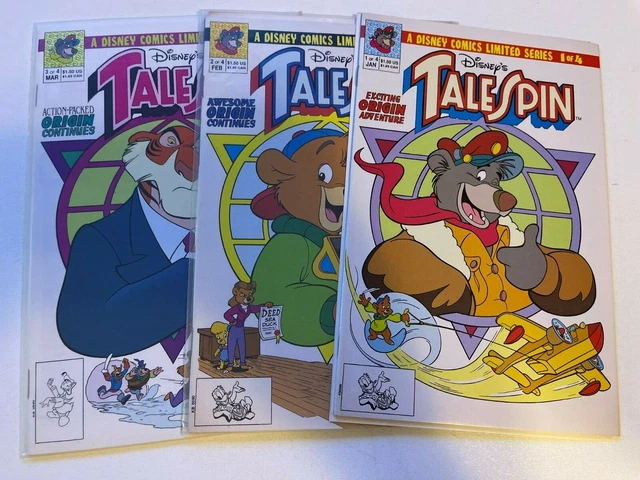 DISNEYS TALE SPIN #1-3 (Disney Comics/Tv Show/0921464) Complete Set Lot ...