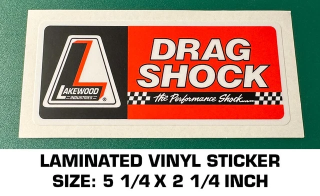 LAKEWOOD DRAG SHOCK Vinyl Decal Sticker - Vintage Racing - Nhra ...