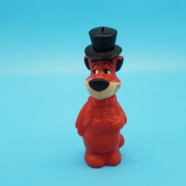 HUCKLEBERRY HOUND KNICKERBOCKER 1960s Blow Mold Bank -10 Inch Hanna ...