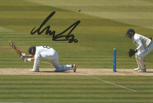 ENGLAND CRICKET: OLLIE POPE SIGNED 6x4 TEST ACTION PHOTO+COA **THE ...