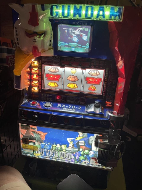 RARE GUNDAM PACHINKO SLOT MACHINE ONE YEAR WAR BANDAI JAPANESE SKILL ...