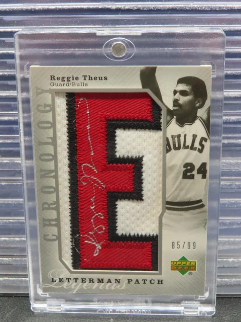 2006-07 UPPER DECK Chronology Reggie Theus Legends Letterman Patch Auto ...