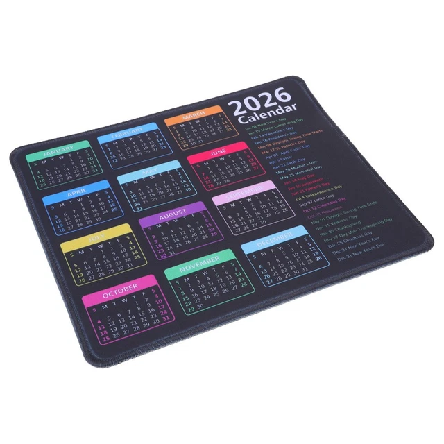 MOUSE PAD CALENDAR: 2026 Calendar Mousepad - 2026 Desktop Mat For ...