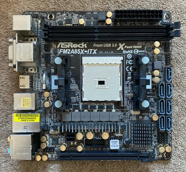 ASROCK FM2A85X-ITX MINI-ITX motherboard FM2 Socket AMD A-Series & Athlon II X4 £29.99 - PicClick UK