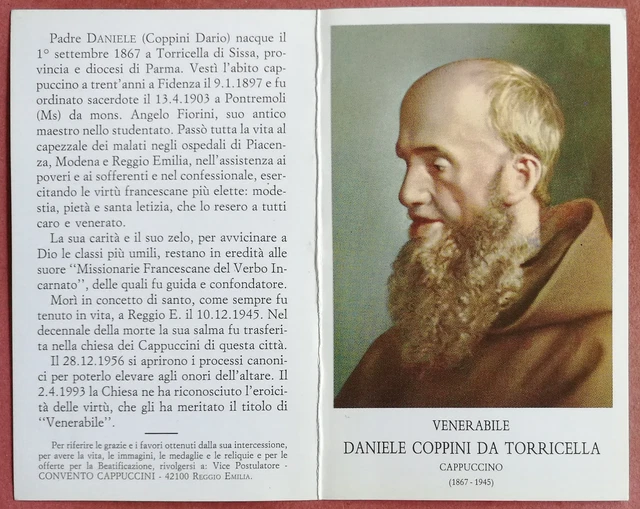 SANTINO HOLY CARD a libretto: Ven. Daniele Coppini da Torricella EUR 1 ...