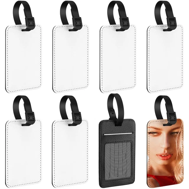 SUBLIMATION LUGGAGE TAGS Heat Transfer Bag Tags Business ID Card Holder ...