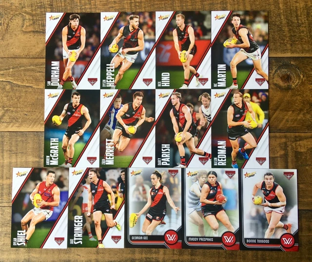 2023 SELECT AFL Footy Stars Series Essendon Bombers 10 Card Set + 3 ...