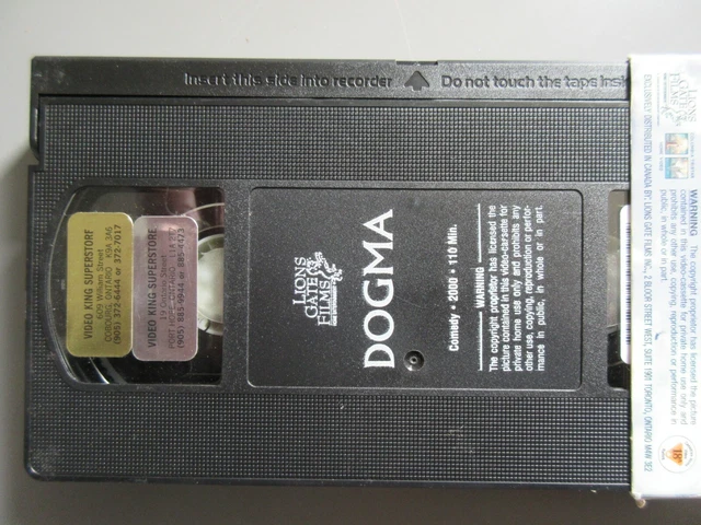 DOGMA (2000) VHS Tape Ben Affleck Matt Damon Chris Rock $18.74 - PicClick CA