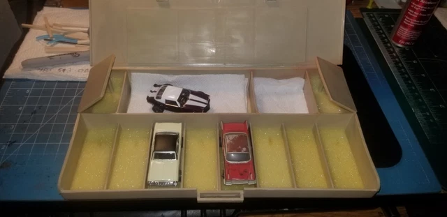 VINTAGE AURORA SLOT Car Pit Box W/ 3 Cars Nova Brand New $120.00 - PicClick