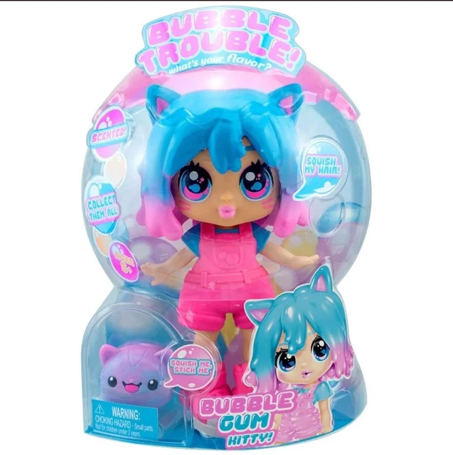 BUBBLE TROUBLE 79442 Bubble Gum Kitty Squishy Doll £16.14 - PicClick UK