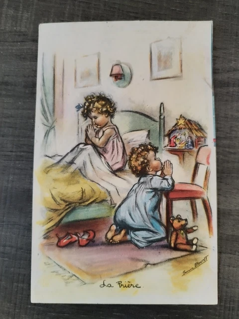 CPA GERMAINE BOURET Ancienne La Prière EUR 3,00 - PicClick FR