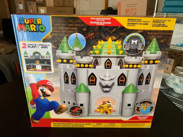 SUPER MARIO FIGURE Deluxe Bowser's Castle Playset w/Bowser Figure NEW ...