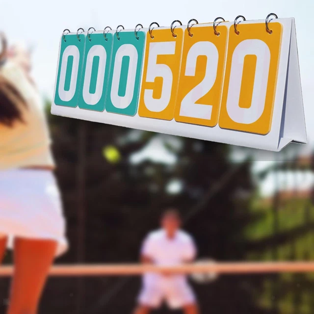 FLIP SCOREBOARD 6 digits Table Score Flipper for Games Badminton Tennis ...