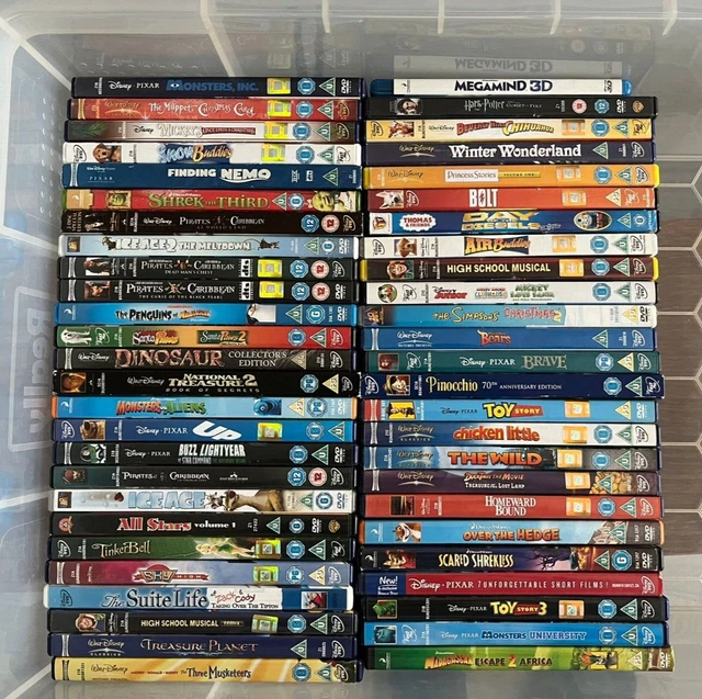 LARGE DISNEY DVD Bundle. Children's Family, Kids, Job Lot Disney 51 ...