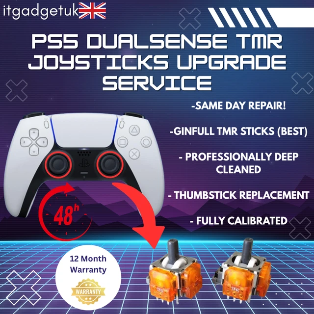 CUSTOM LISTING PS5 Dualsense Controller TMR UPGRADE £24.99 - PicClick UK