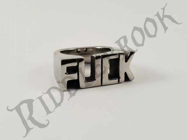 STAINLESS STEEL F*CK Biker ring outlaw bikie band MC F*** rude EUR 18 ...