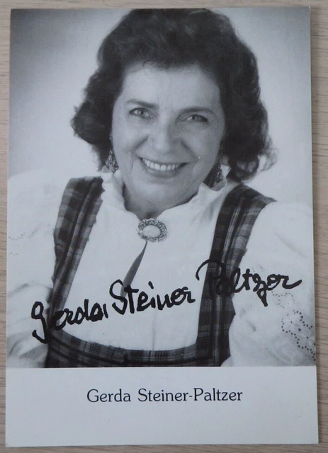 AUTOGRAMM DEUTSCHE TV- und Theater Schauspielerin Gerda Steiner 1994 ...