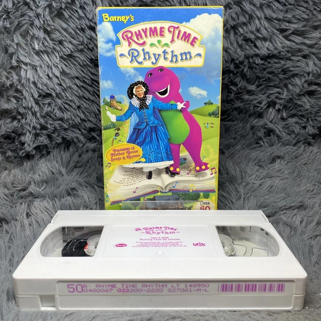 BARNEY RHYME TIME Rhythm VHS Tape 1999 Slip Sleeve Featuring Mother ...