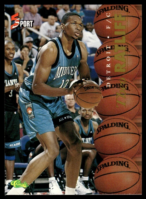 1995-96 CLASSIC 5-SPORT #16 Theo Ratliff recrue Wyoming Cowboys EUR 1 ...