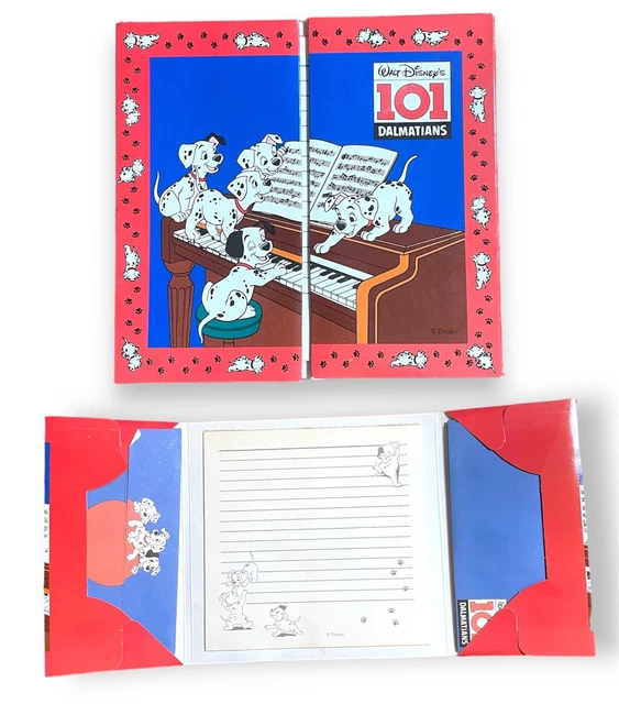 DISNEY PLAYWORKS 101 Dalmatians Stationary Book Writing Letter Envelope ...