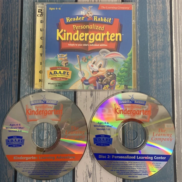 THE LEARNING COMPANY Reader Rabbit Personalized Kindergarten Learning ...