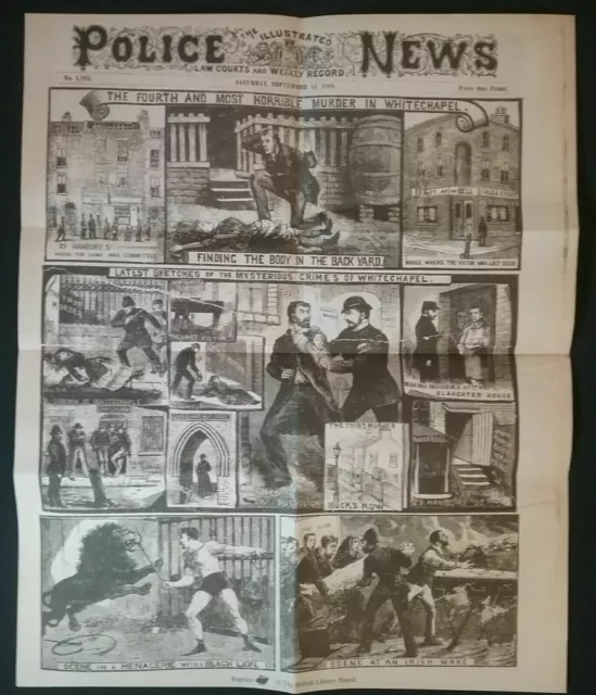 POLICE NEWS 1888 Jack The Ripper : (8 Pages (Newspaper Formed ...