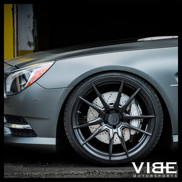 19& ROHANA RFX2 Black Concave Wheels Rims Fits Benz R230 Sl500 Sl550 ...
