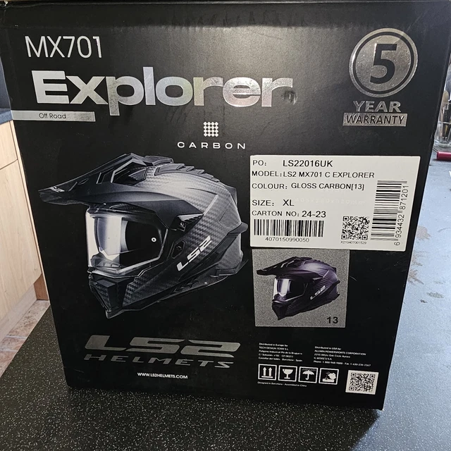 LS2 MX701 CARBON Explorer lucido. Casco avventura. XL EUR 273,29 ...