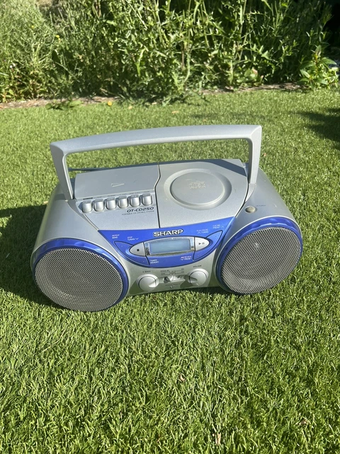 SHARP QT-CD250H(S) CASSETTE And Cd Player Boombox Clean Condition NOT ...
