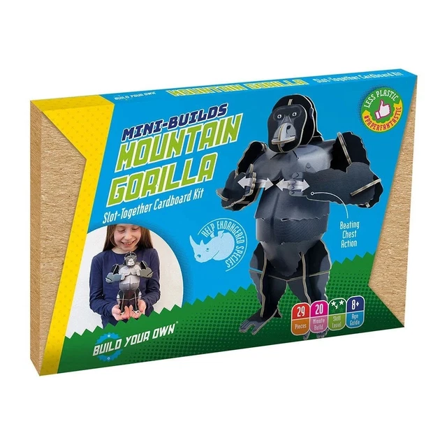 MINI BUILDS - Mountain Gorilla (Slot Together Cardboard Kit) $8.00 ...
