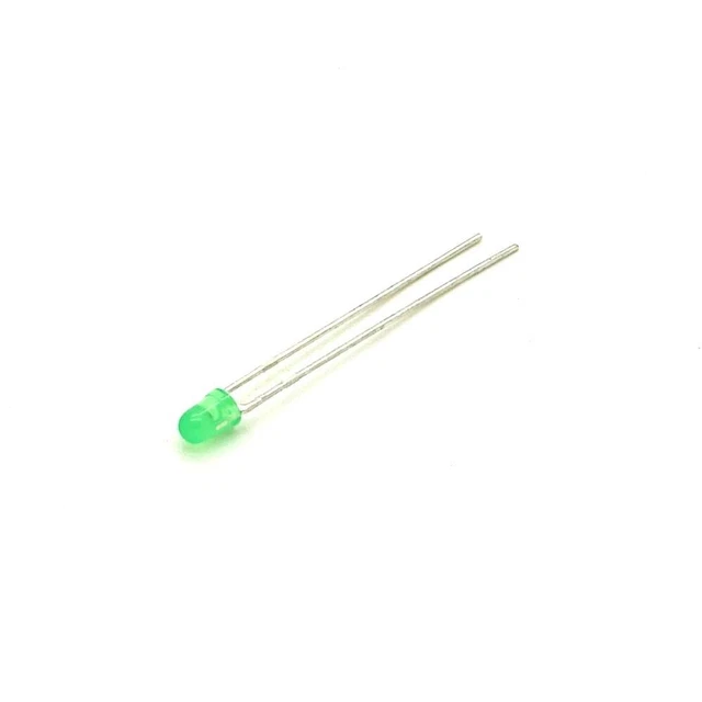 KINGBRIGHT BAS COURANT LED, 3mm, Arqué, 565nm, Transparent, 60°, Vert ...