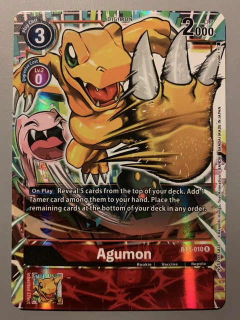 DIGIMON CARD GAME Agumon (Digimon Red) Bt1-010 P-R (English Version ...