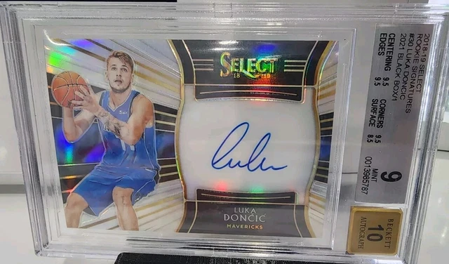 2018-19 PANINI SELECT Silver Luka Doncic Rookie AUTO 1/1 BLACK BOX BGS9 ...