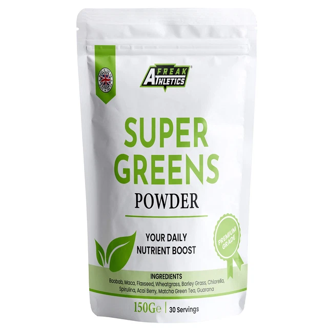 SUPER GREENS POWDER by - UK Made - Amazing Value - Your Daily £13.99 ...