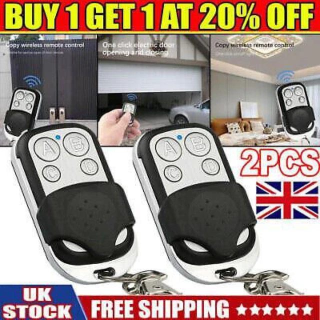 2XUNIVERSAL GARAGE CAR Gate Roller Shutter Cloning Remote Control Fob ...