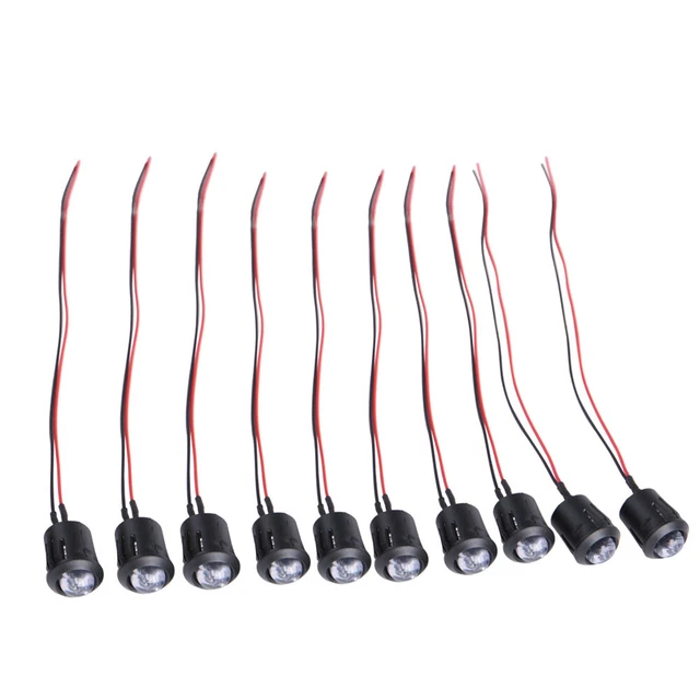 10X12V 10MM PRE Wired Constant LED Light Emitting Diode Water Bulbs (05 ...