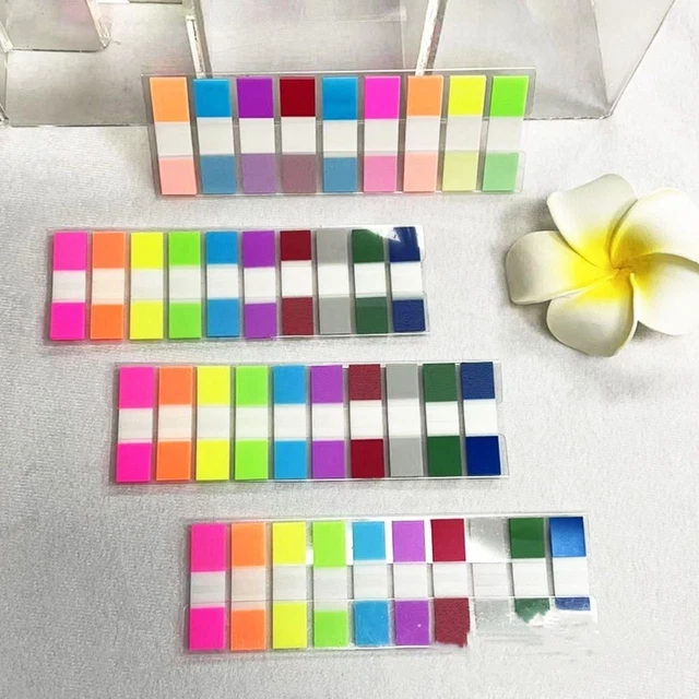 SELF-ADHESIVE STICKY NOTES Transparent Index Flags Sticky Tabs for ...