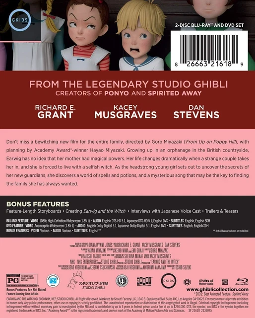 EARWIG AND THE Witch (Limited Edition Steelbook) (Blu-ray) Dan Stevens ...