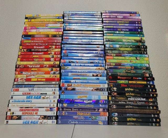LOT OF 100 DVD’s Kids & Family Children's Barbie Bob Thomas The Tank ...