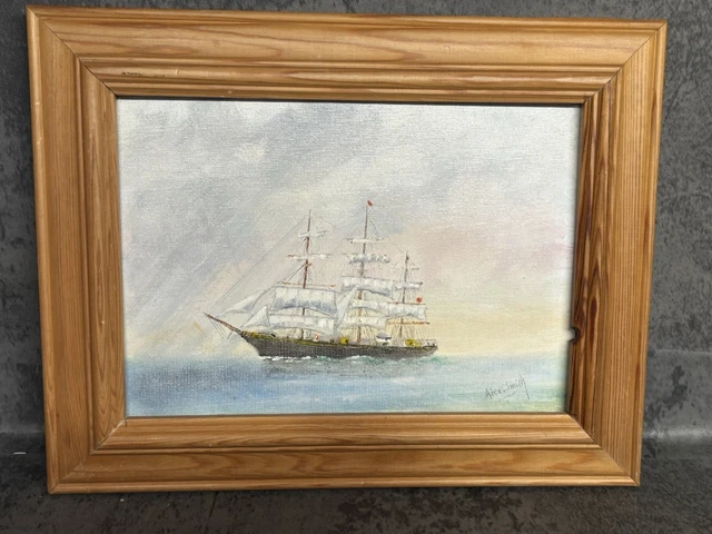 SMALL ORIGINAL OIL Painting By Alex C Smith - ‘Placid Water - But!’ £26 ...