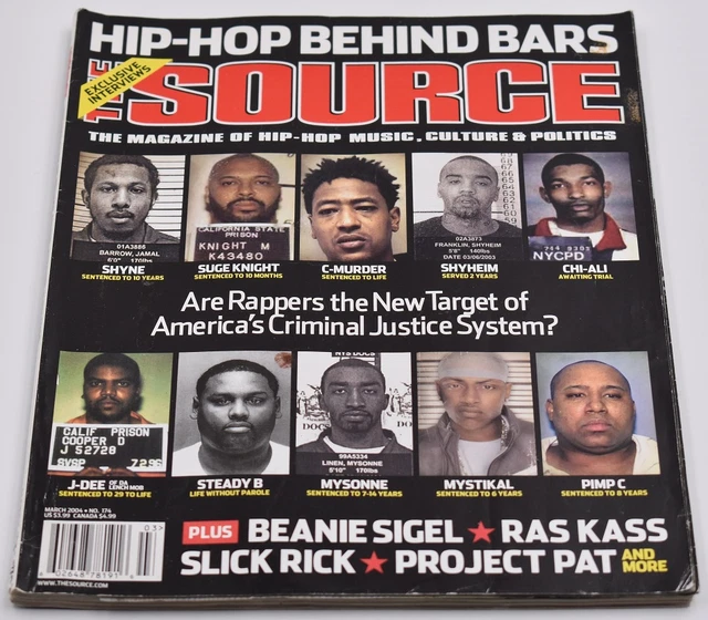 THE SOURCE MAGAZINE March 2004 Hip-Hop Behind Bars Beanie Sigel Slick ...