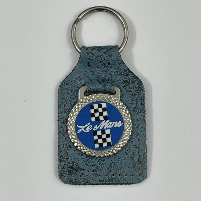 VINTAGE LE MANS France Checkered Flag Race Car Leather Keychain $17.99 ...
