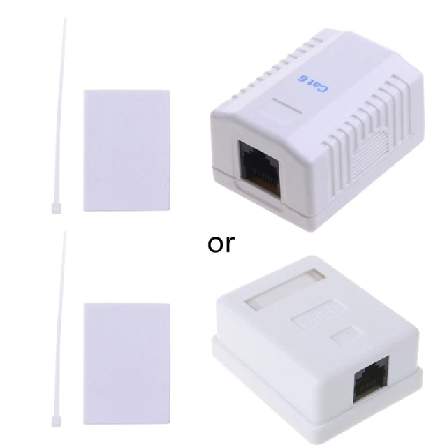CAT6 RJ45 8P8C UTP Unshielded Single Port Desktop Mount Box CAT6 Module ...
